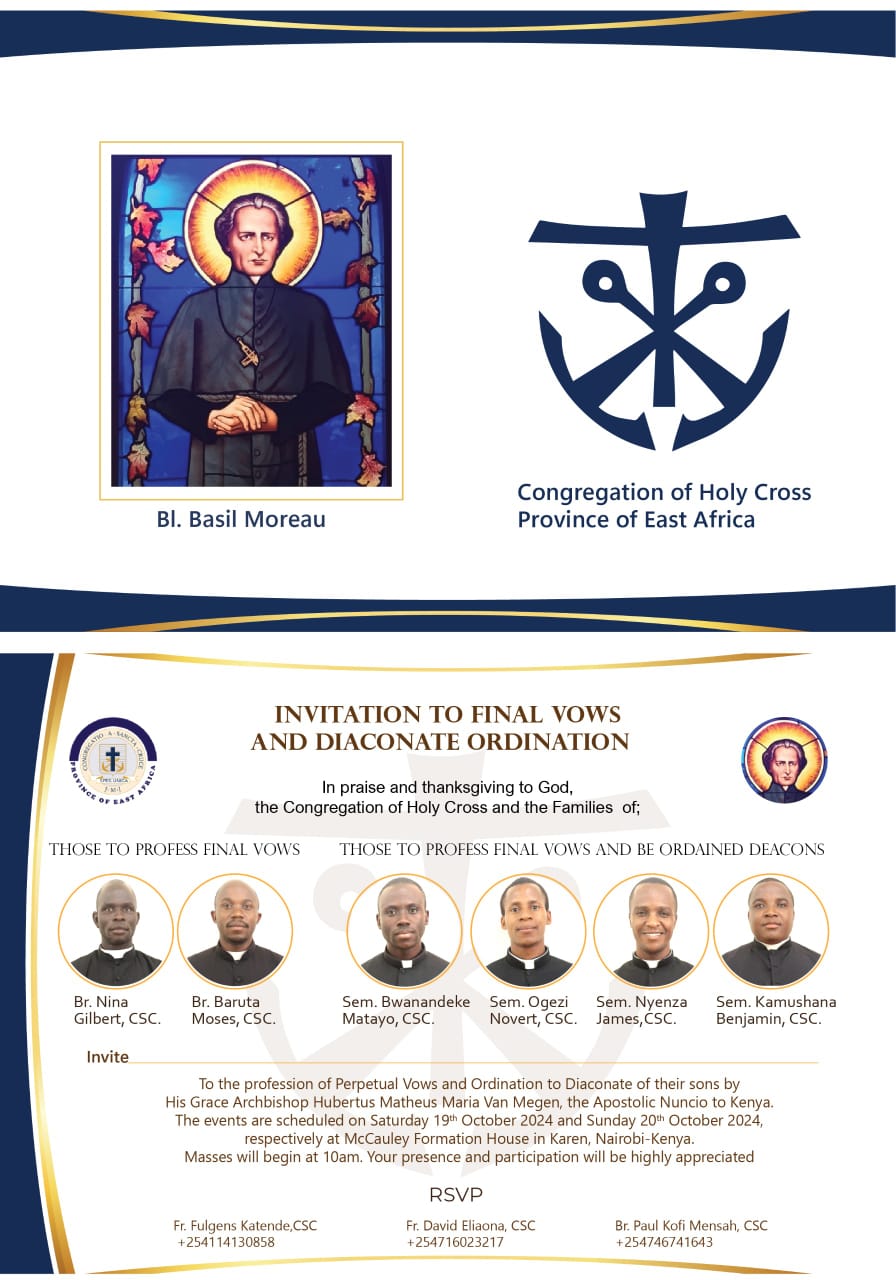 Invitation to Final Vows and Diaconate Ordination - Congregation of ...